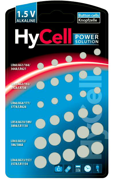 Hycell Alkaline-Knopfzellen Set,1,5 V,30 Stück | ELV Elektronik ...
