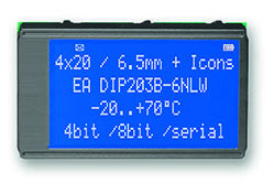 Electronic Assembly LCD-Punktmatrixdisplay EADIP203B-6NLW 4x20,6,45 mm ...