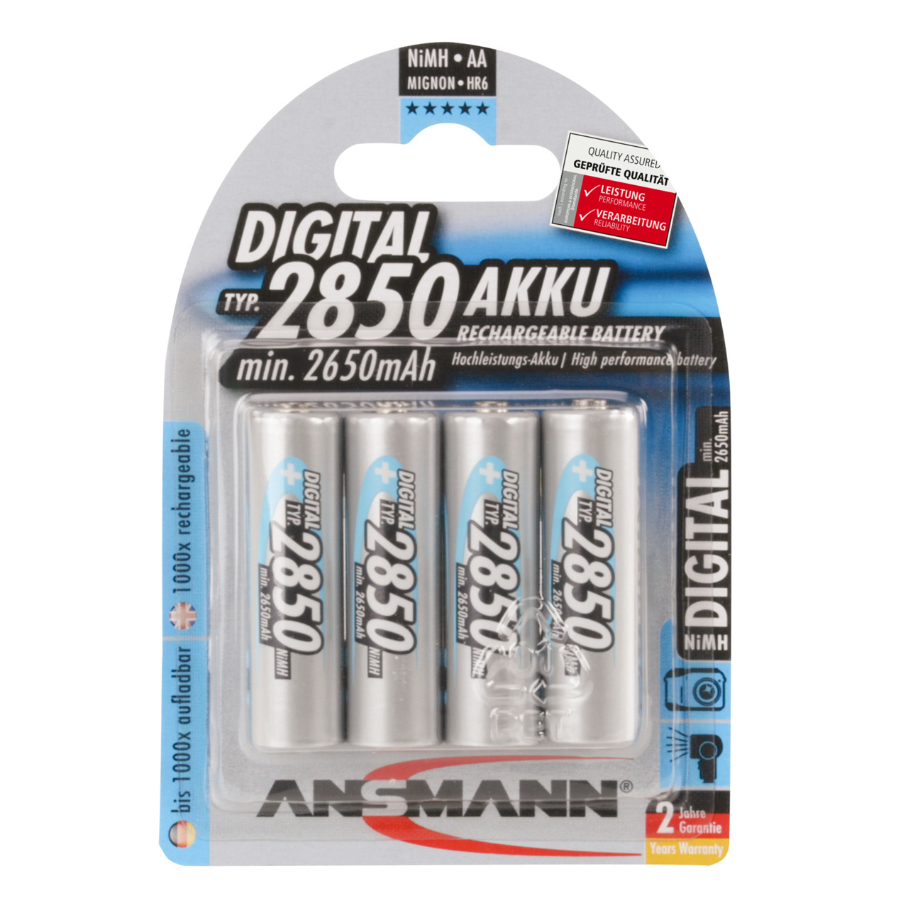 Ansmann DIGITAL NiMH Akku,Mignon AA,Typ 2850,R6 4er Pack | ELV ...