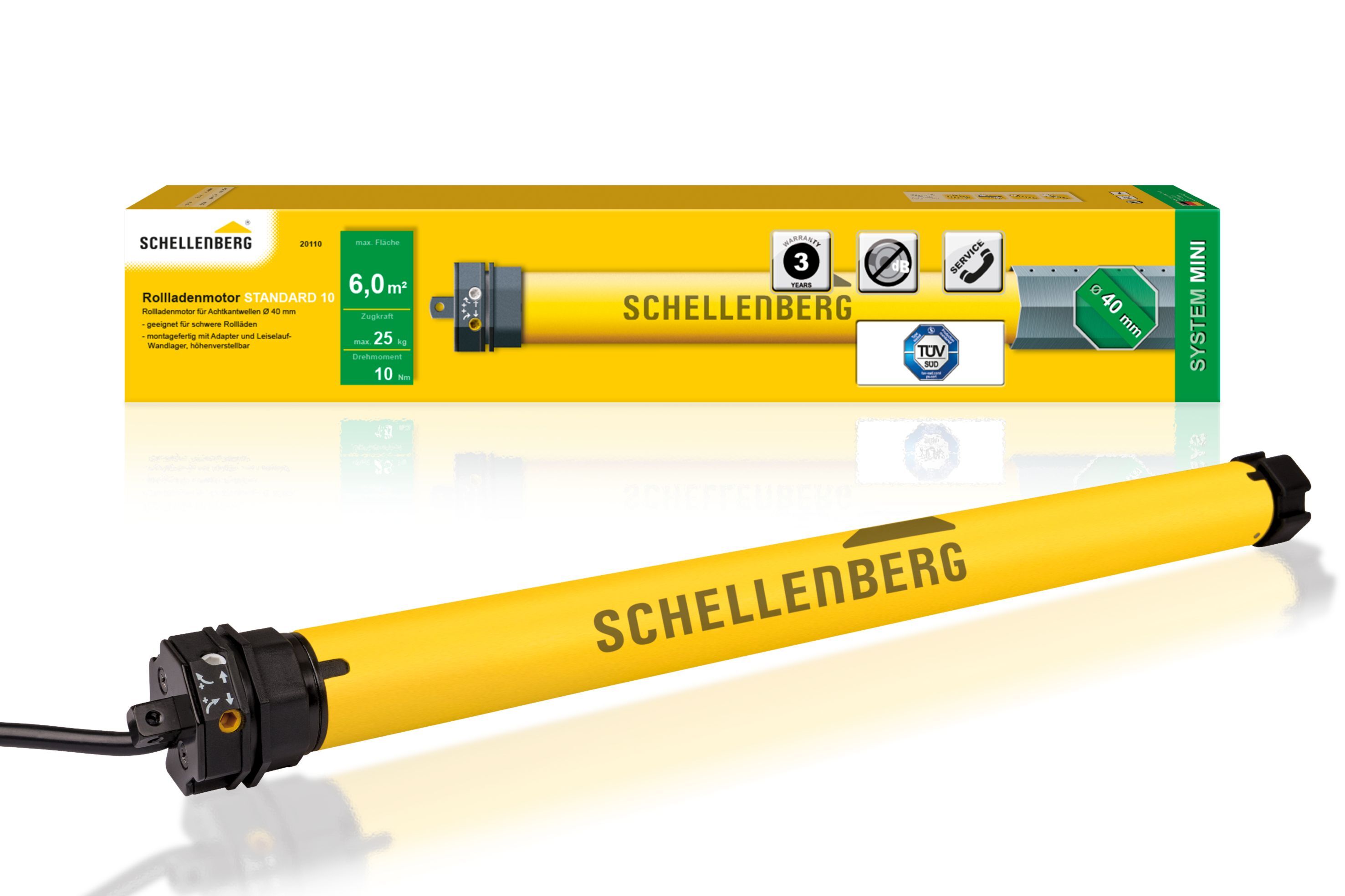 Schellenberg Mechanischer Rohrmotor STANDARD für SW40,10 Nm | ELV ...