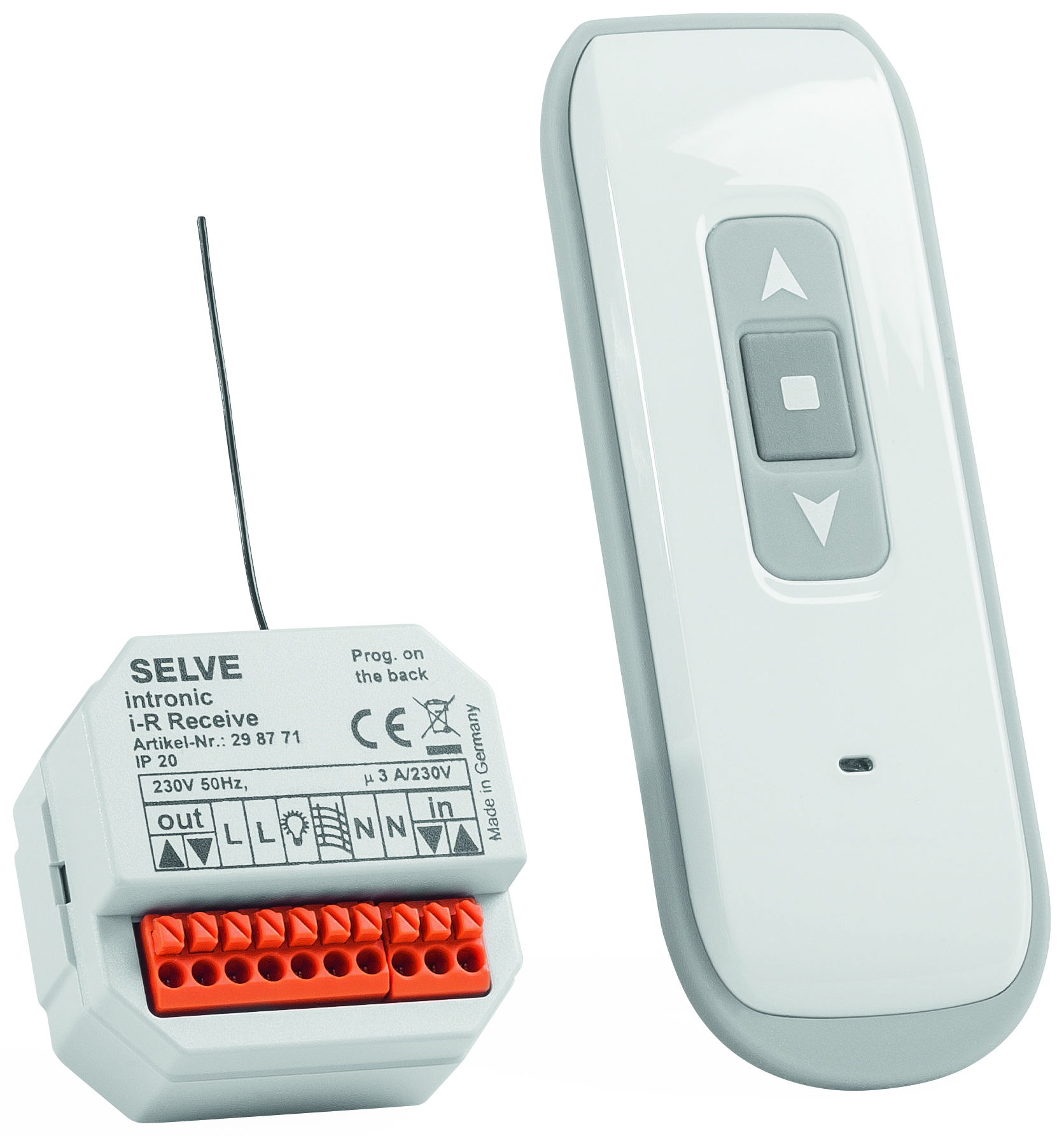 Selve Funk-Set für Rohrmotoren mit 1-Kanal-Handsender und Empfänger ...