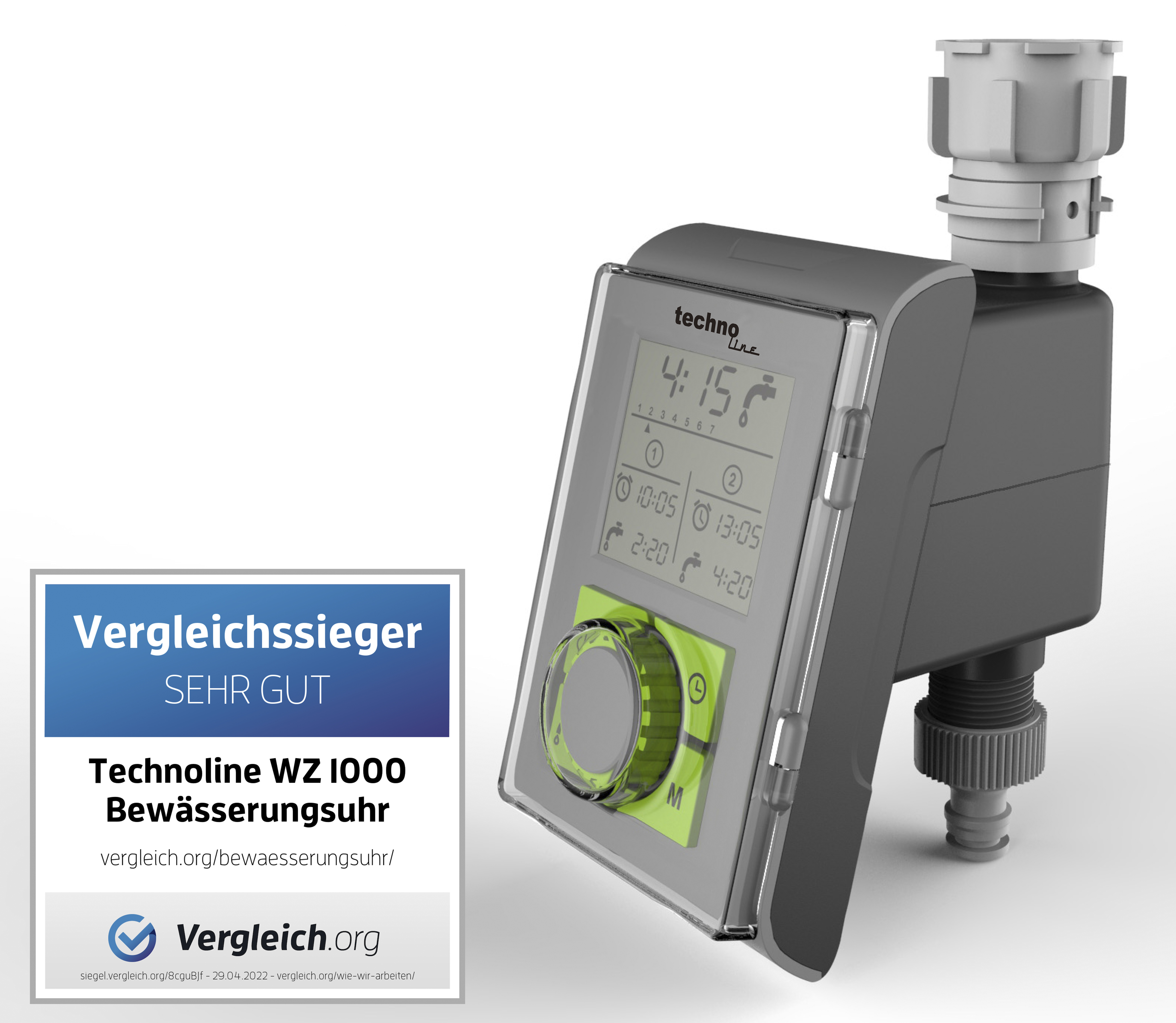 technoline Bewässerungscomputer WZ 1000 mit Display,Batteriebetrieb ...