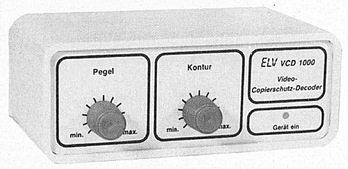 Video-Copierschutz-Decoder VCD 1000 | ELV Elektronik | Bücher / Software / Lernpakete