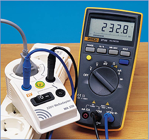 Netzspannung gefahrlos messen - 230-V-Messadapter MA 230 | ELV ...