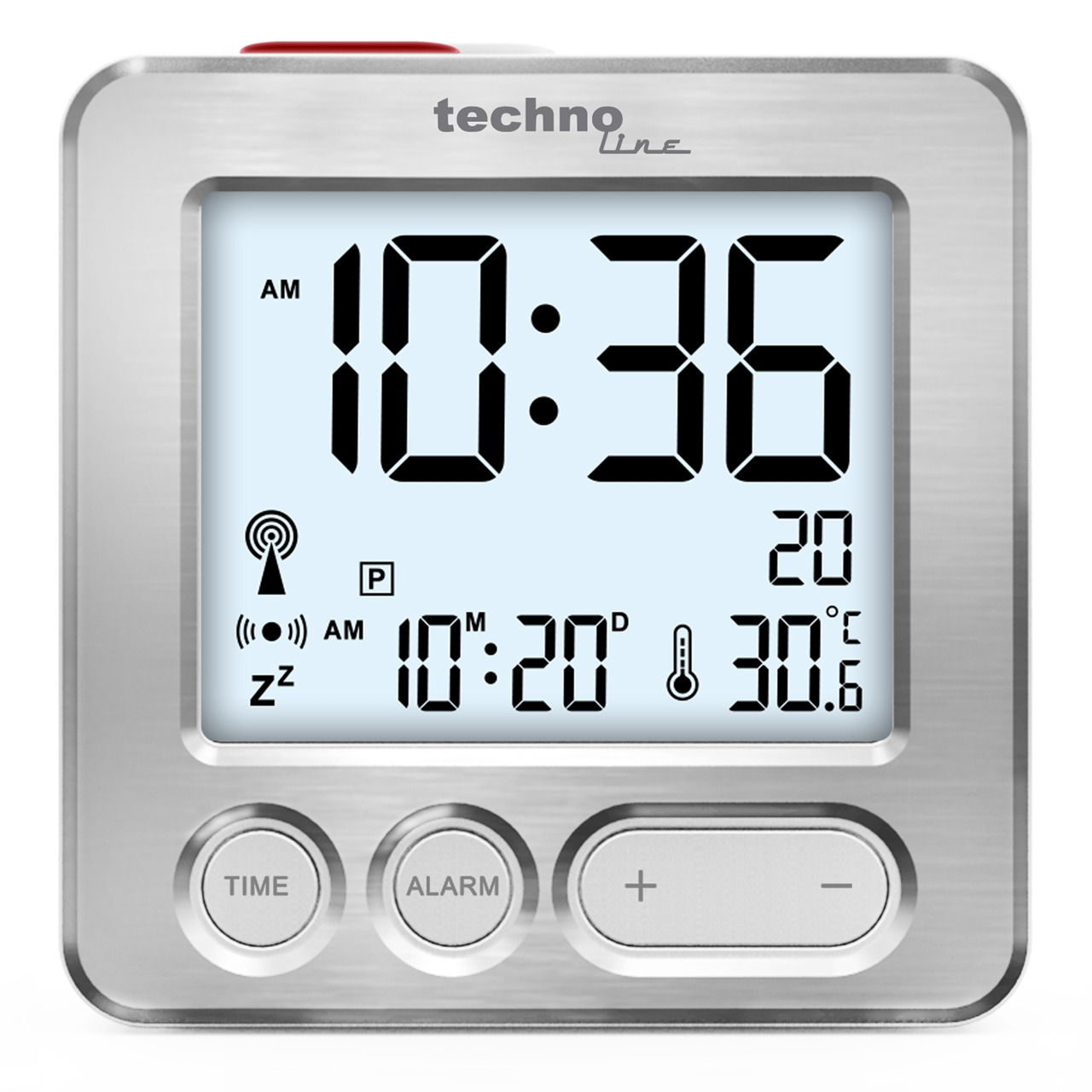 technoline Funkwecker mit Touch-Snooze, Display-Beleuchtung, kompakte ...