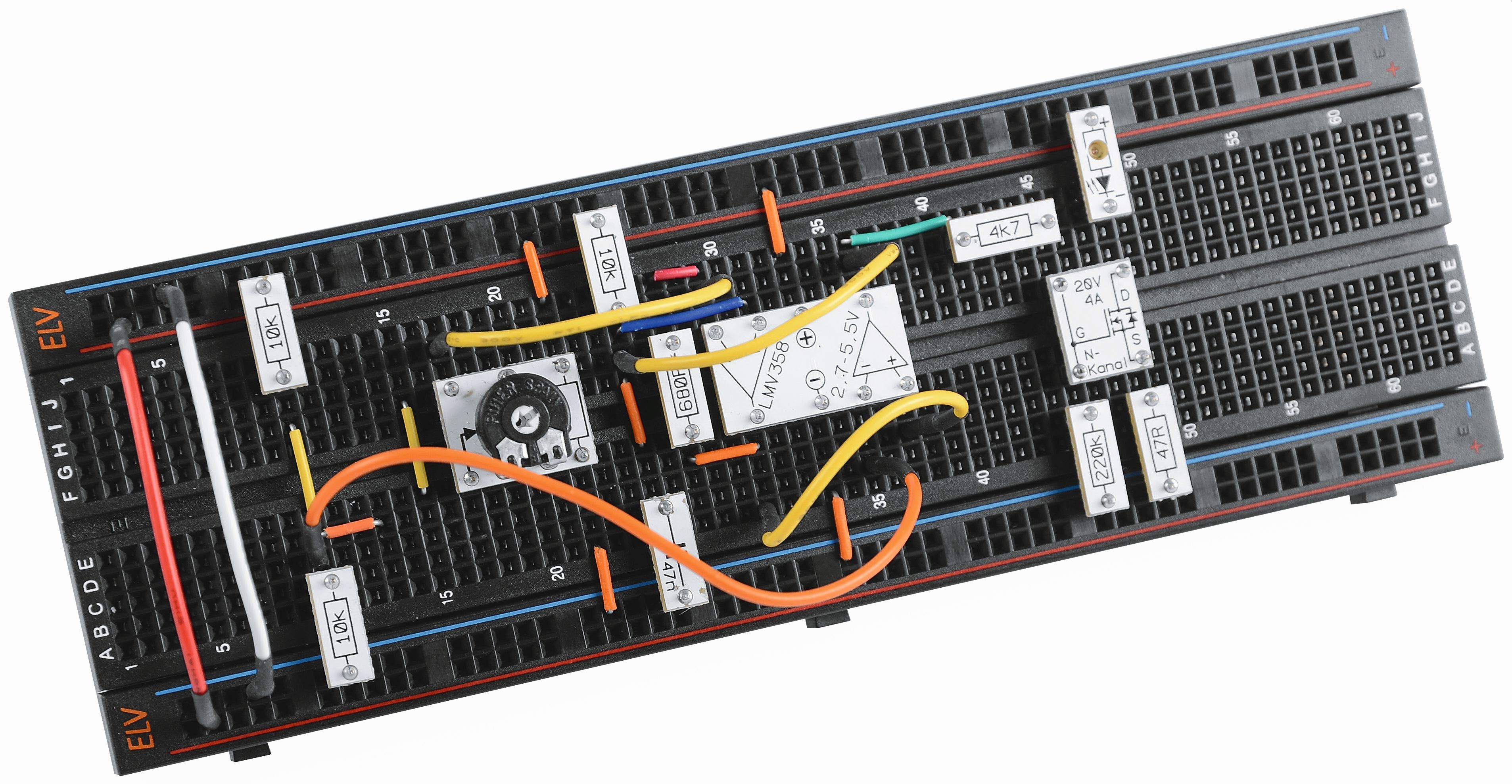 ELV Steckplatine/Breadboard mit 830 Kontakten,schwarz | Bausätze