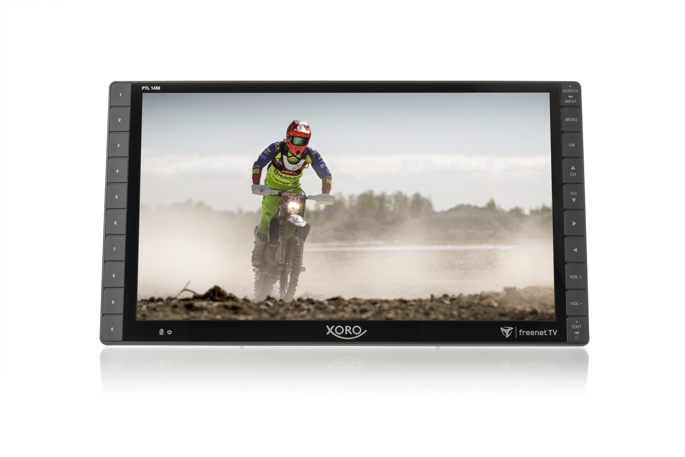 Xoro Portabler Fernseher PTL1450, DVB-T2-HD (H.265), 35,5-cm-Full-HD ...