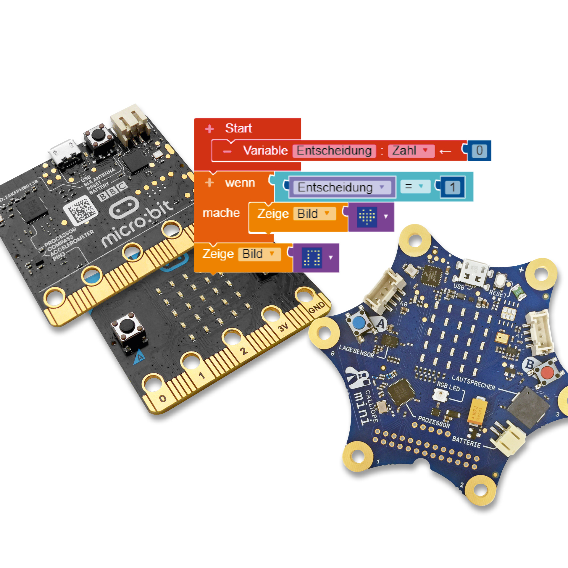 Einsteigen ganz einfach - Lern-Mikrocomputer BBC micro:bit und Calliope mini | Bücher / Software ...