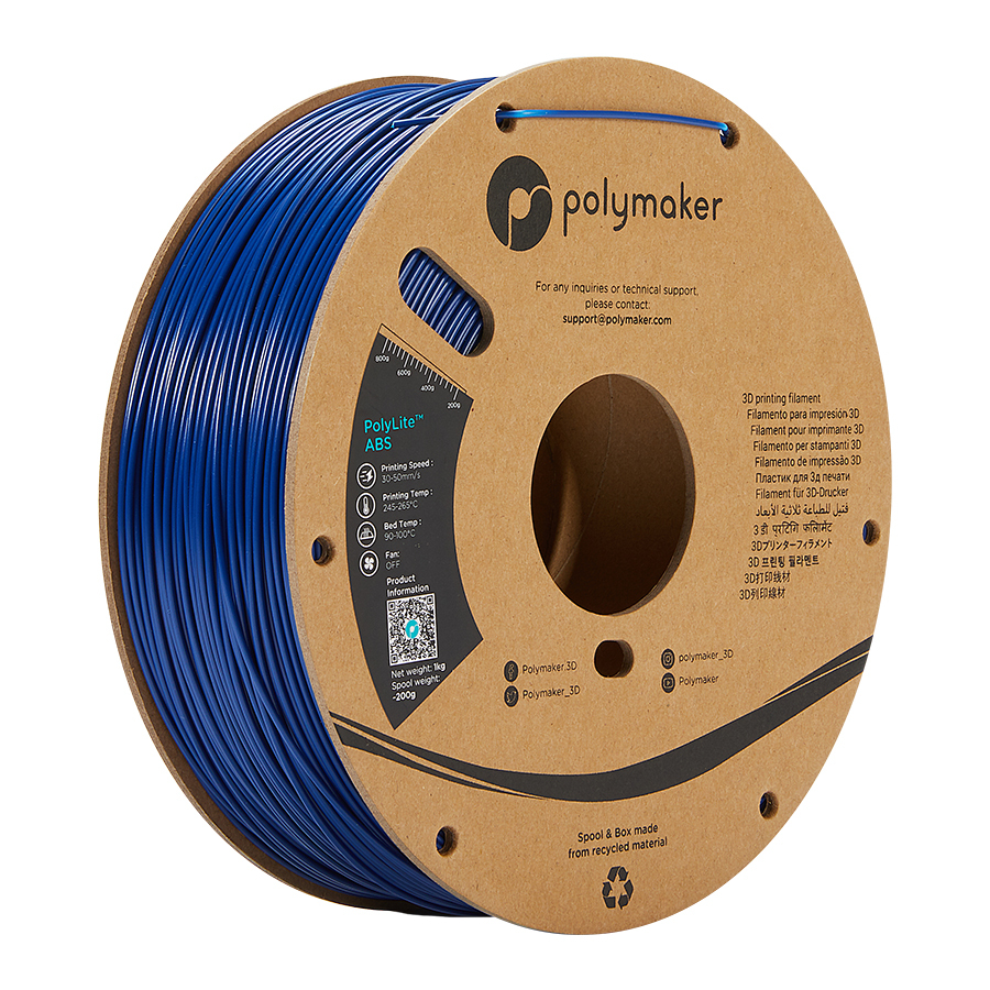 Polymaker ABS-Filament PolyLite, 1,75 mm, blau, 1 kg | Werkstatt