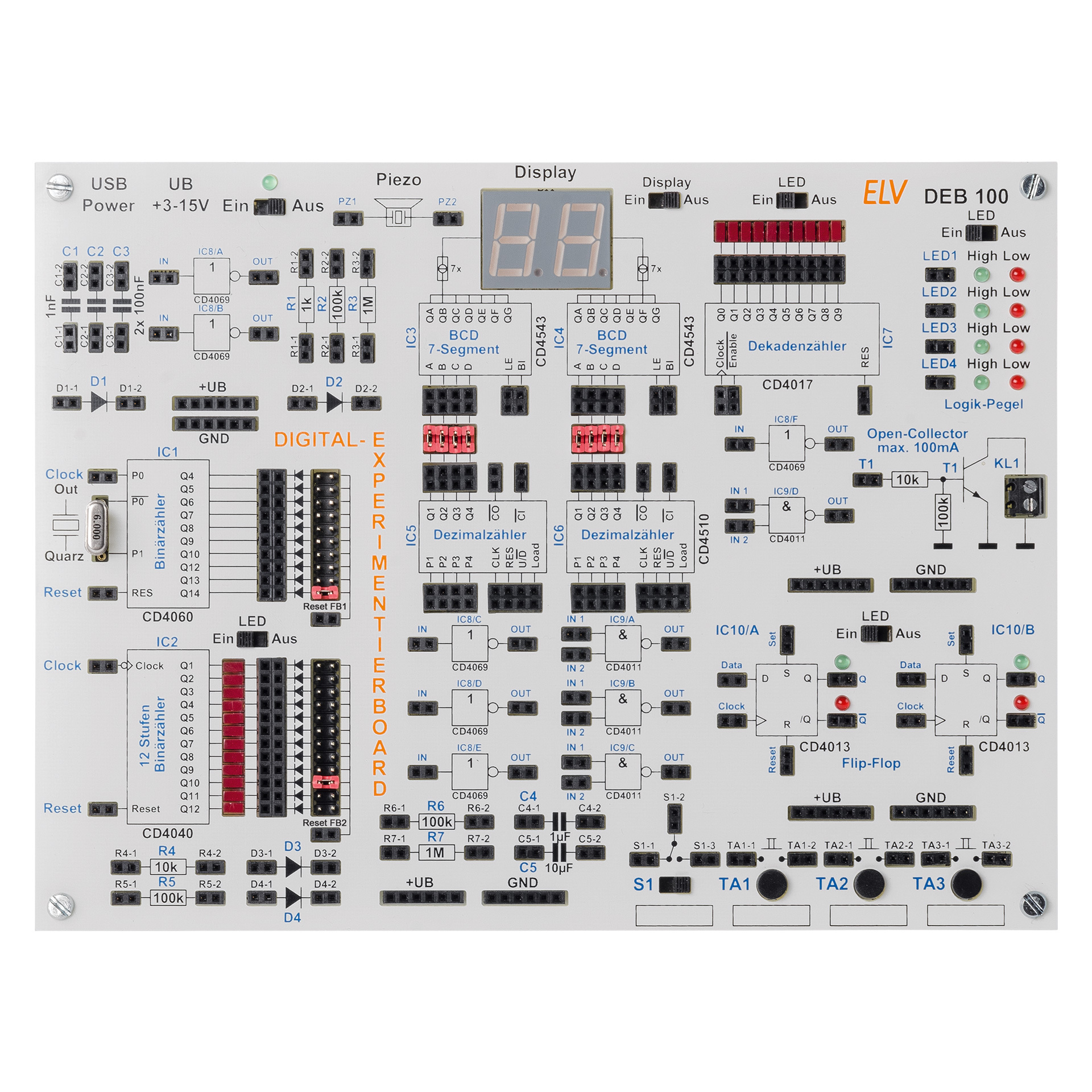 Leser-testen den Bausatz Digital-Experimentierboard DEB100 | Fachbeiträge
