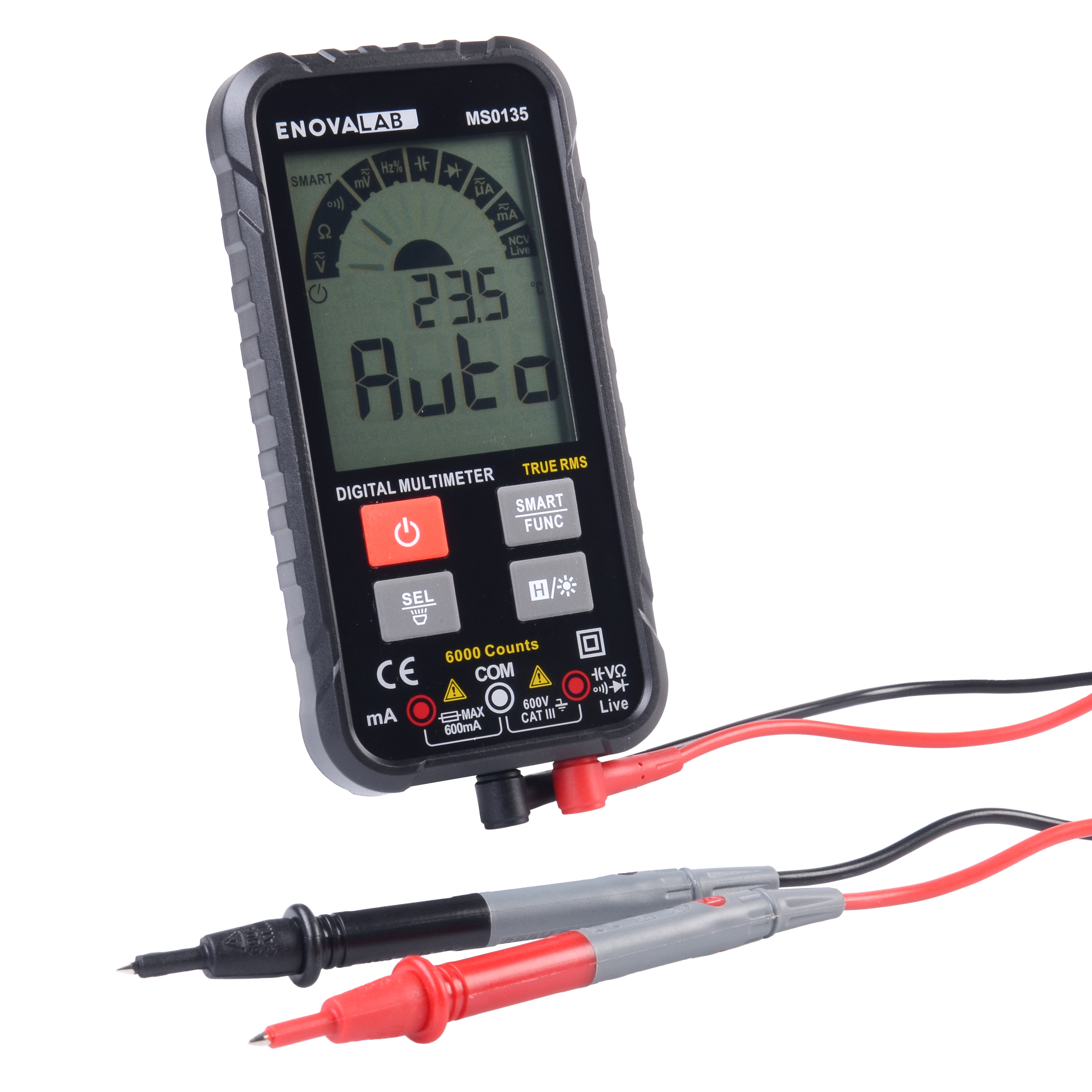 Enovalab SMART TrueRMS Digital-Multimeter MS0135 im Slim Design, 6.000 ...