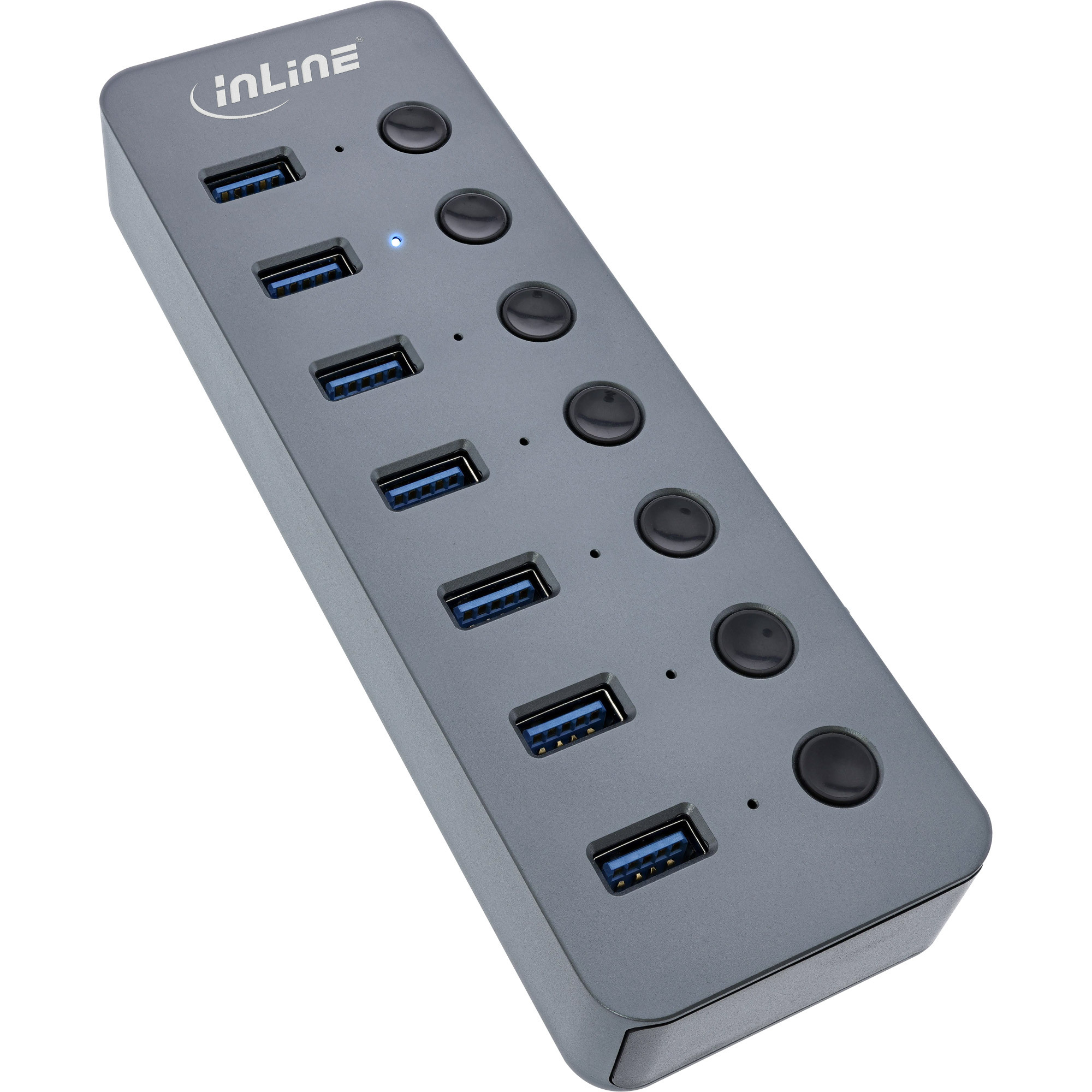 InLine 7-Port-USB-3.2-Hub, mit Schaltern für jeden Port, max. 5 Gbit/s ...