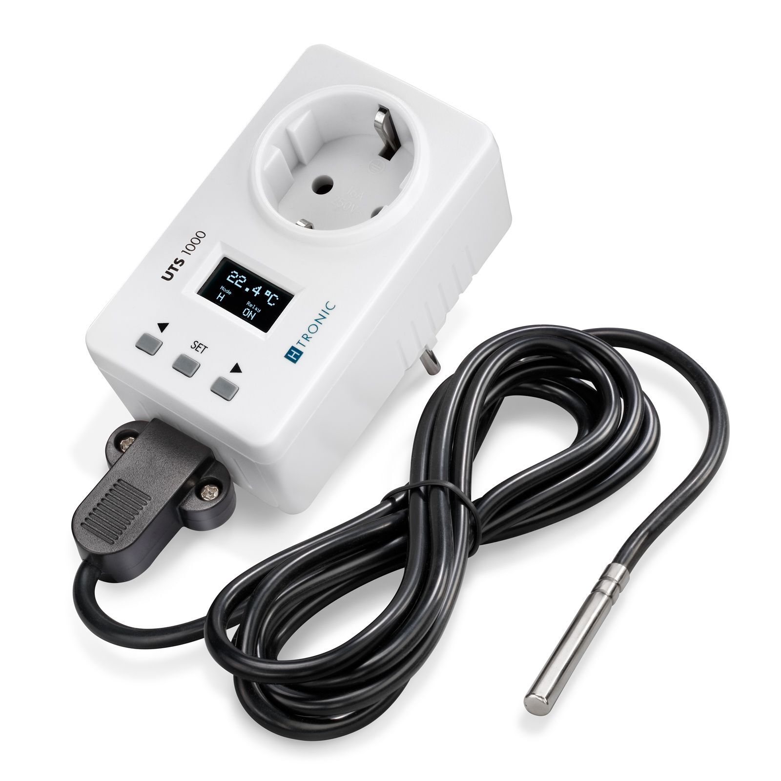 H-Tronic Universal-Temperaturschalter UTS 1000 inkl. Sensor, Länge 2 m, 2-adrig, Silikonkabel ...