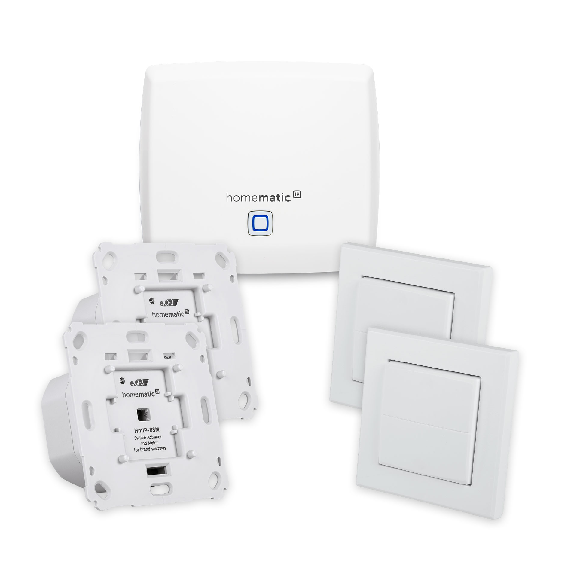 Homematic IP Smart Home Set Beleuchtung mit Access Point, 2x Schalt ...