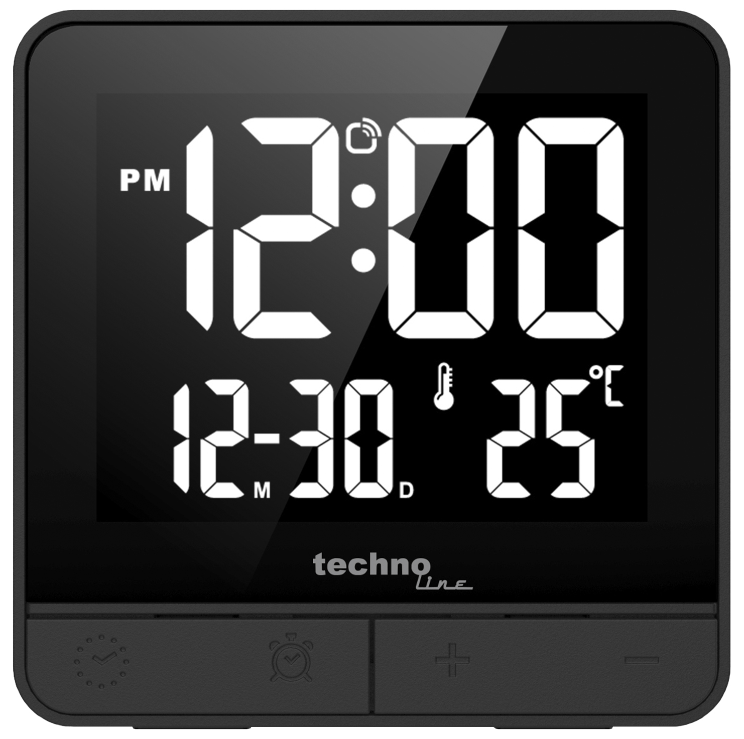 technoline Funk-Wecker WT 375 mit e-Paper Display | Haustechnik