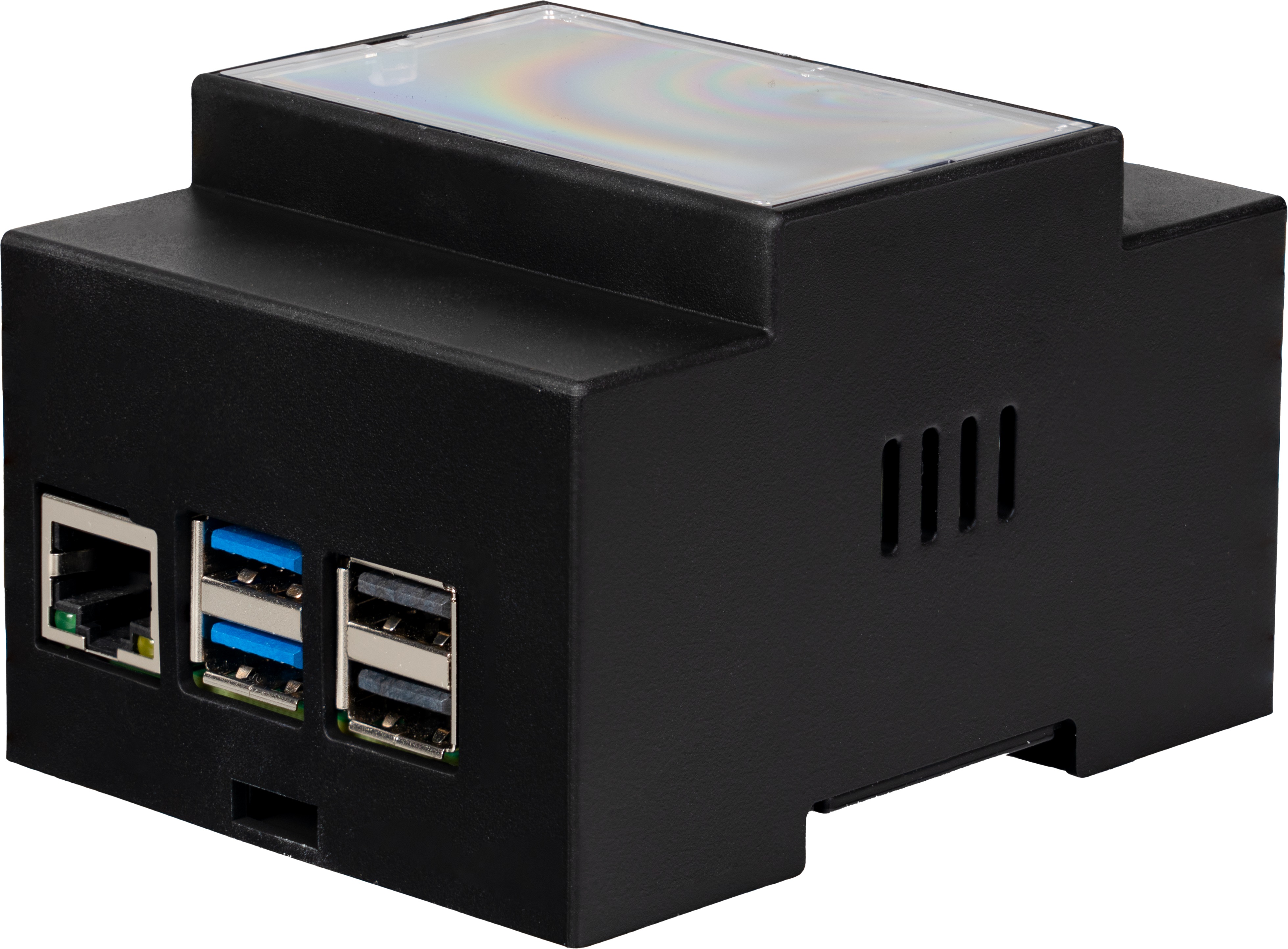 Joy-IT DIN-Hutschienen-Gehäuse, Kunststoff, für Raspberry Pi 5, schwarz | Bausätze