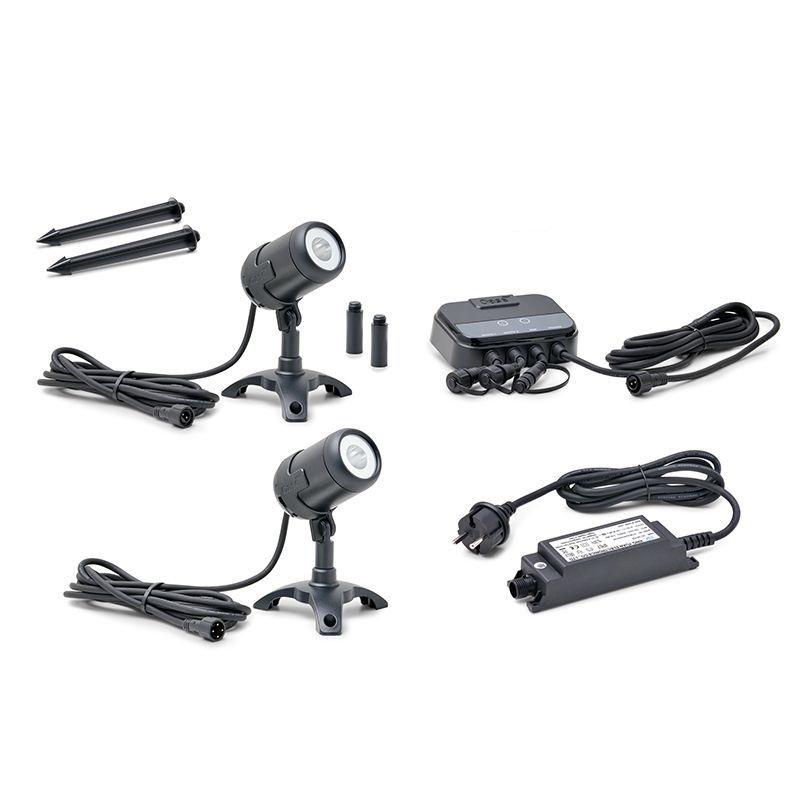 Oase LunAqua Connect Starter Set Controllable, 2 Spots (1x RGB+ 1 xWeiß ...