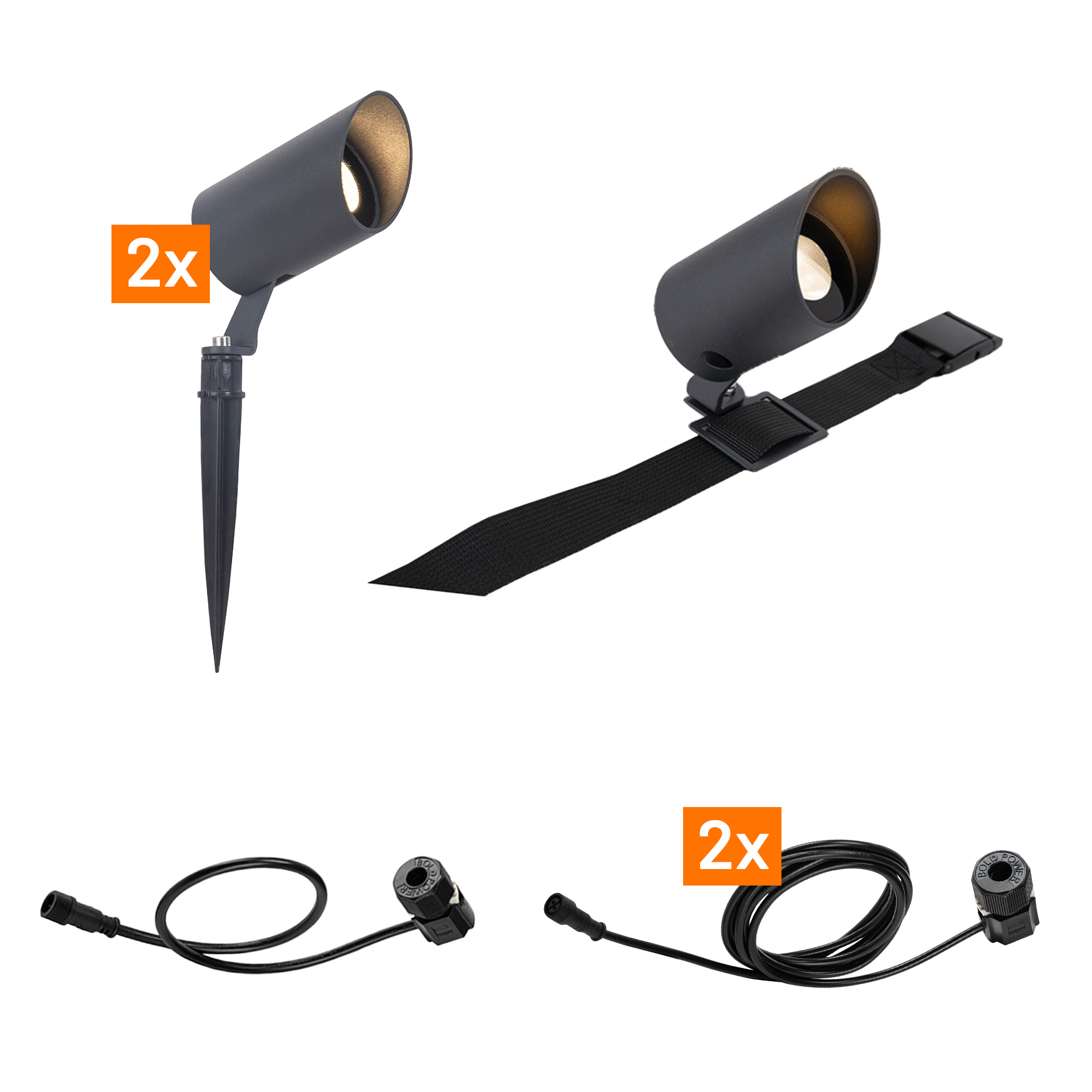 Die Bold Erweiterungsset 24V-Garten Spot-Lights, 3 Spots | Haustechnik